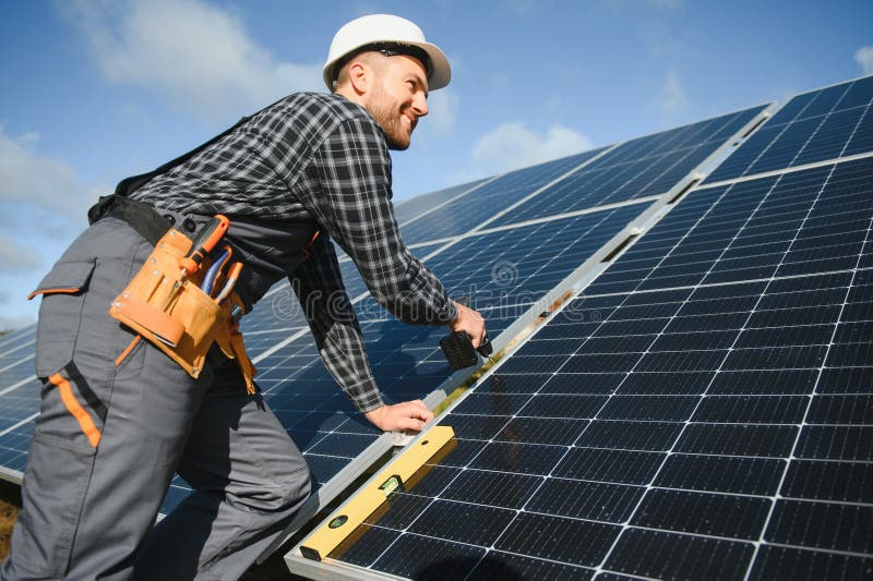Portrait of Smiling Confident Engineer Technician with Electrical ...
