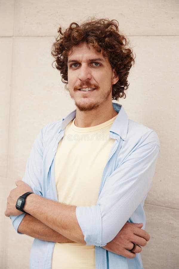 Joyful guy stock photo. Image of arms, leisure, casual - 130438666