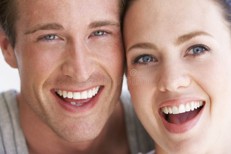 Portrait of Smiling Couple stock photo. Image of friends - 54943348