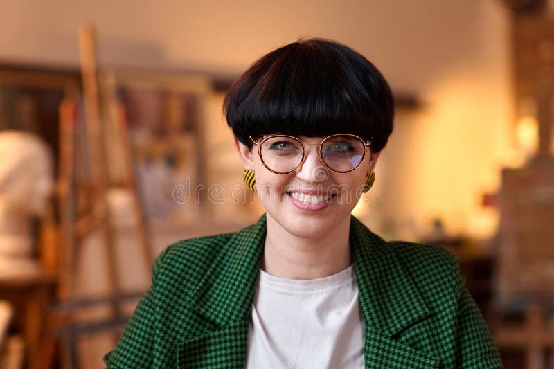 Portrait of Smiling Creative Businesswoman Stock Photo - Image of ...