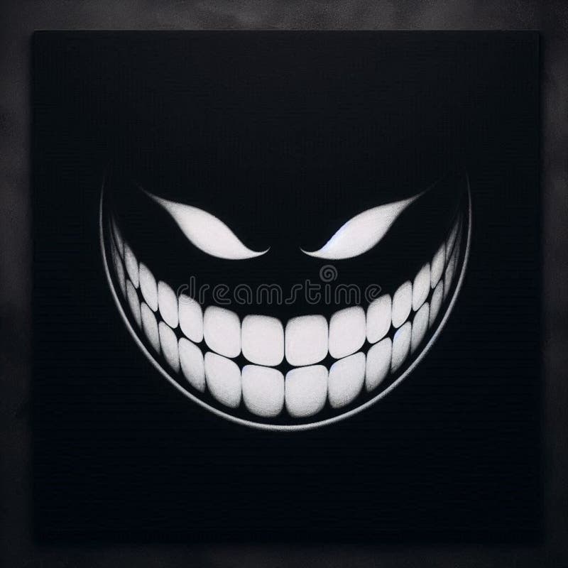 Portrait of a Smiling Devil Stock Illustration - Illustration of white ...