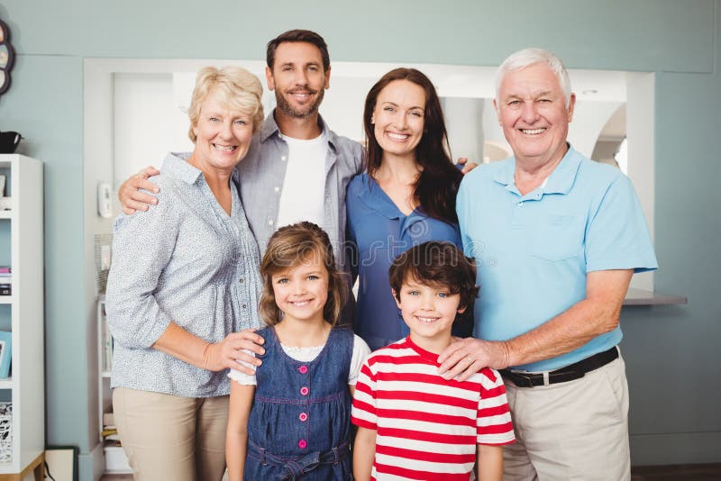 Portrait of smiling family stock photo. Image of family - 67745780