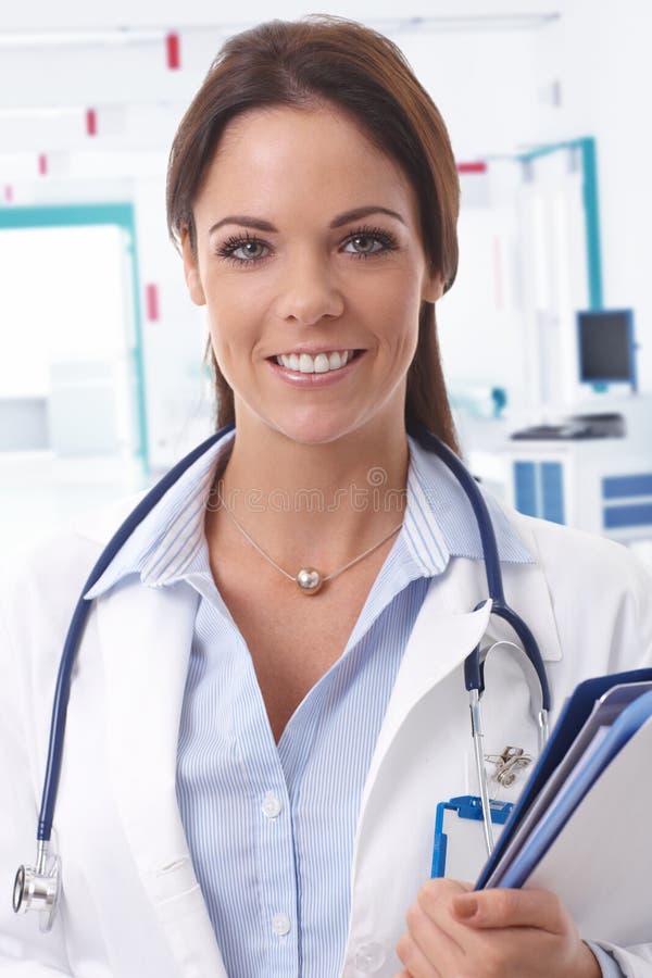Portrait of Smiling Female Doctor Stock Image - Image of confidence ... Portrait of Smiling Female Doctor Stock Image - Image of confidence ...