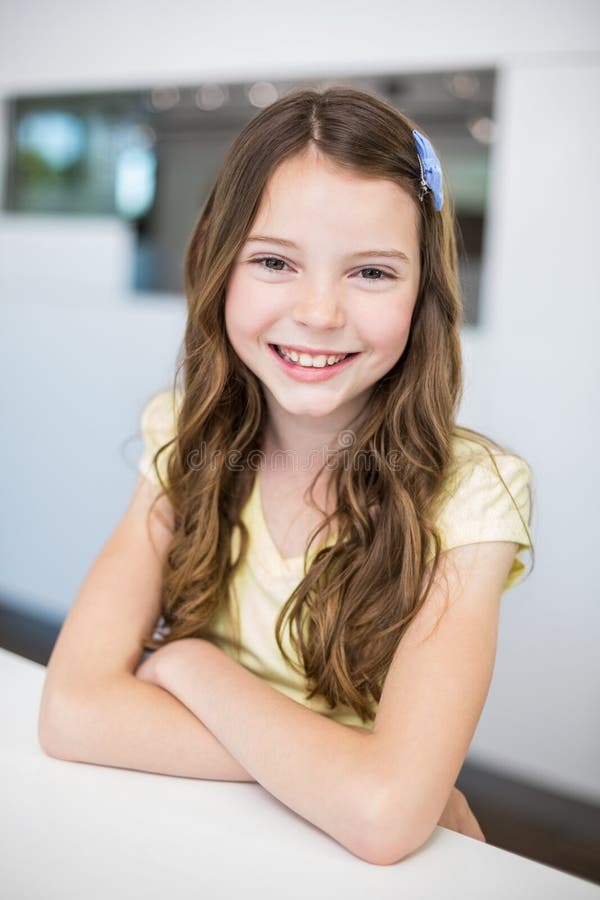 Portrait of smiling girl stock image. Image of leisure - 68205943
