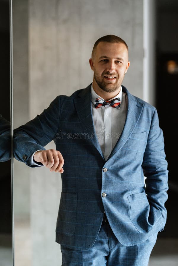 Portrait of Smiling Groom with Beard Stock Photo - Image of portrait ...