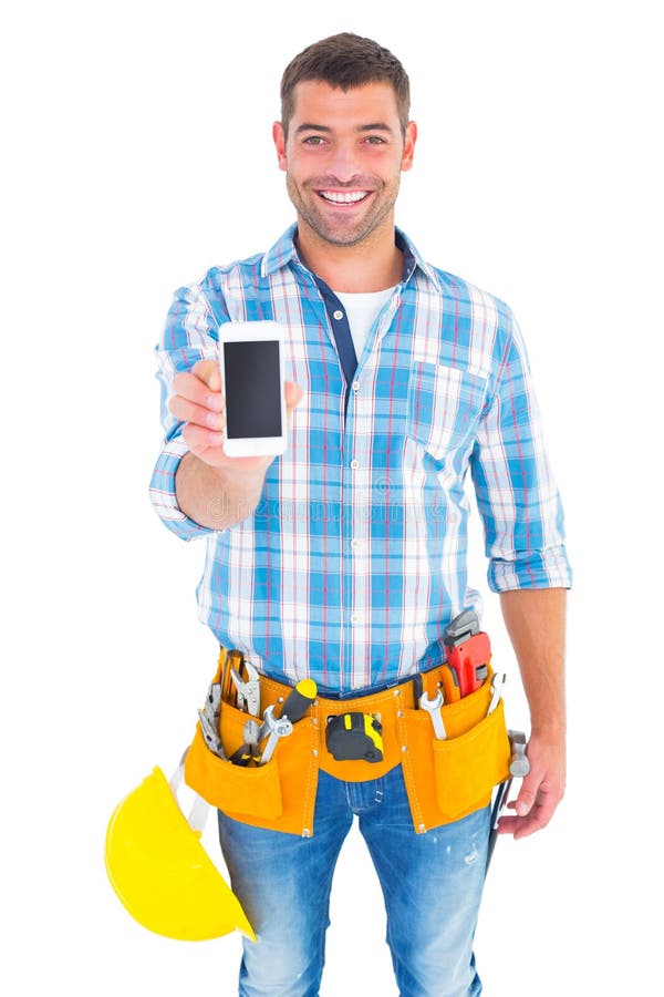 755 Maintenance Person Holding Mobile Phone Stock Photos - Free ...
