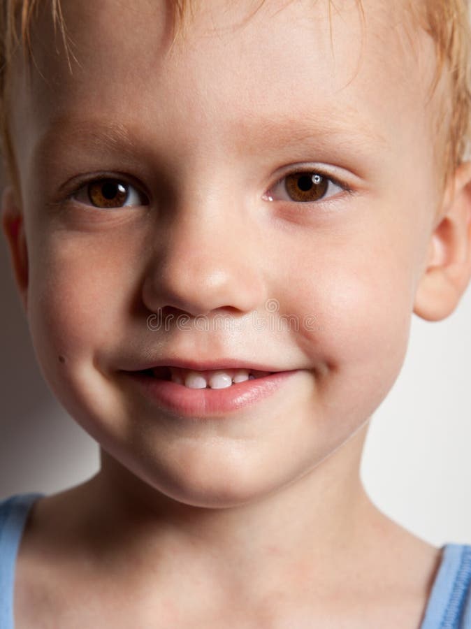 Portrait of Smiling Happy Boy Stock Image - Image of head, lifestyles ...