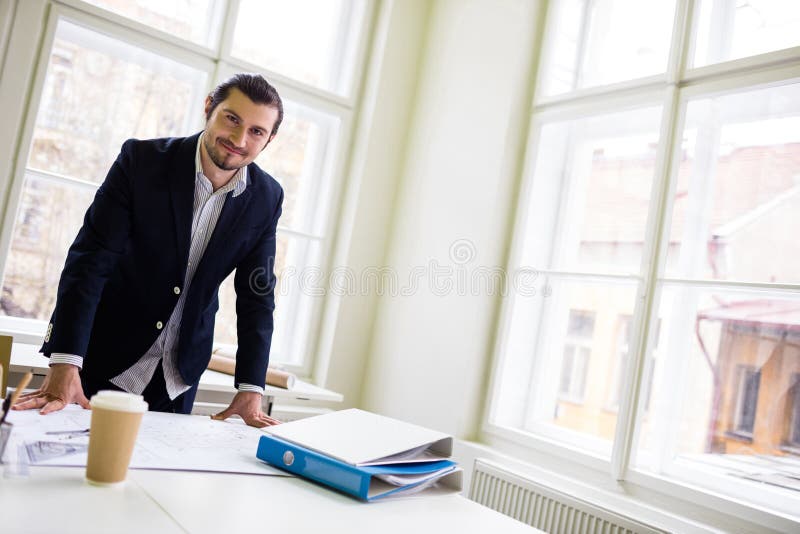 A Smiling Interior Designer, Architect, Decorator is Showing the Color ...