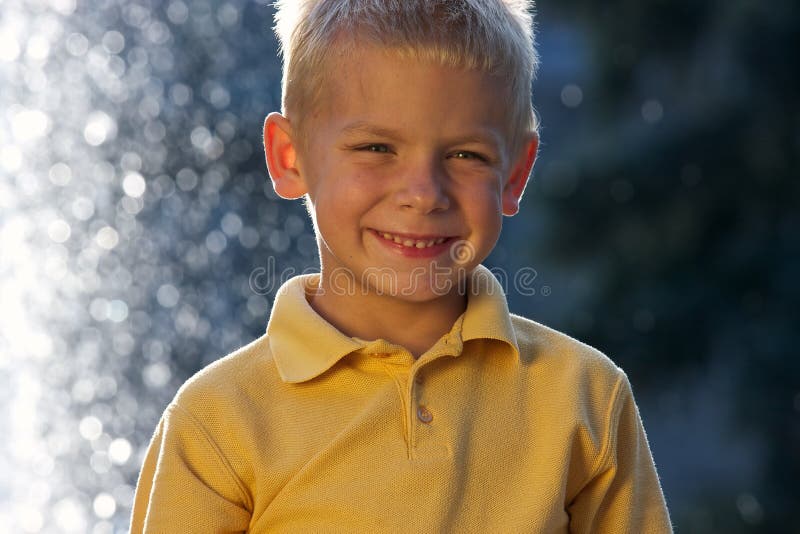 Portrait of Smiling Little Boy Stock Photo - Image of life, person ...