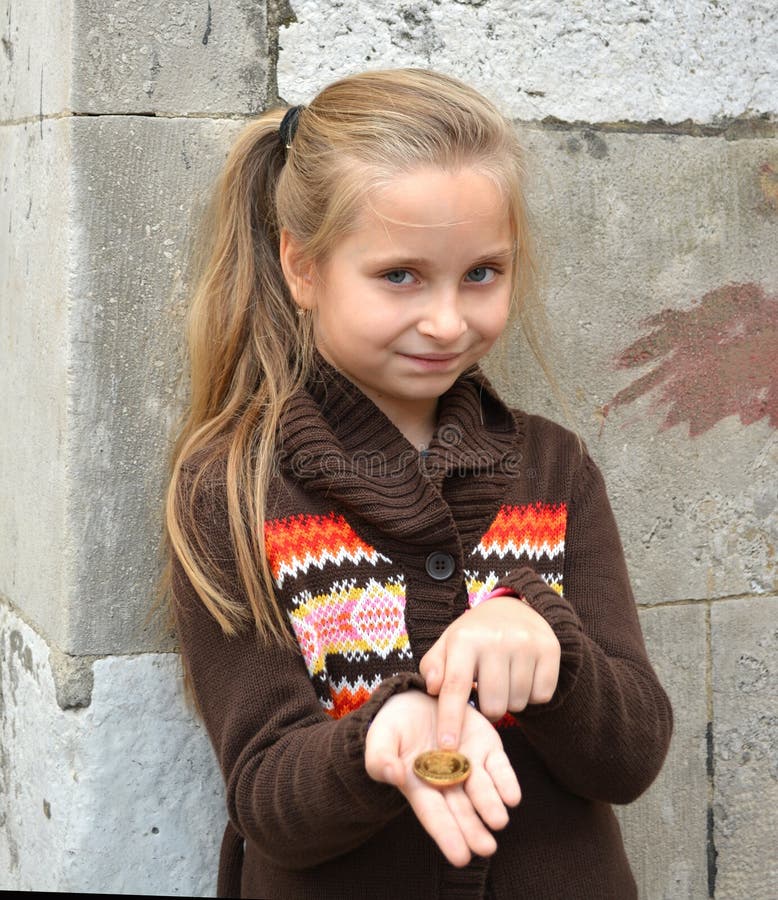 Portrait of Smiling Little Girl Stock Image - Image of adolescence ...