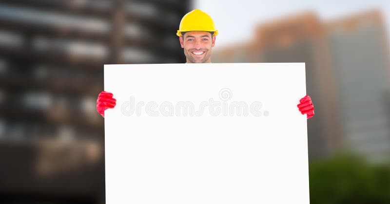 Portrait of Smiling Male Architect Holding Blank Card Stock Photo ... Portrait of Smiling Male Architect Holding Blank Card Stock Photo ...