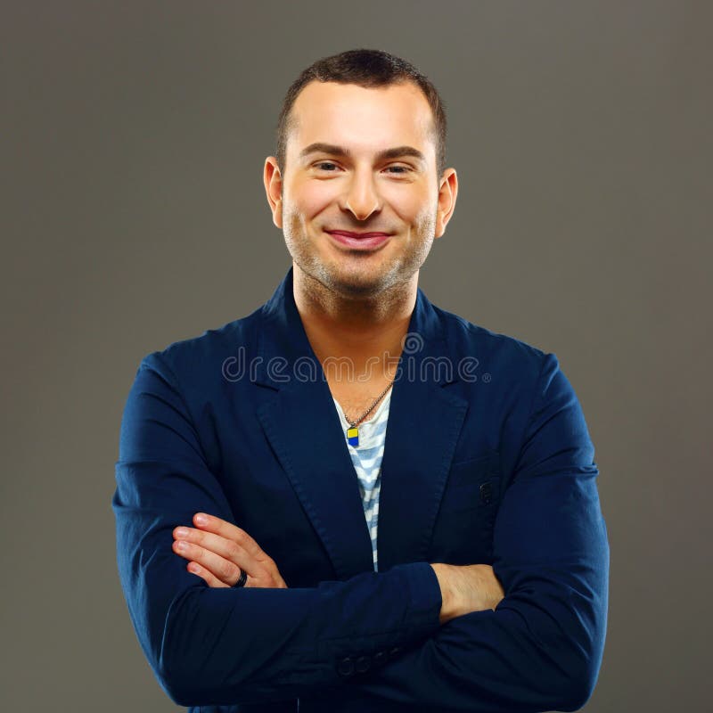 Man in Casual Cloth Meditating Stock Image - Image of isolated, closed ...