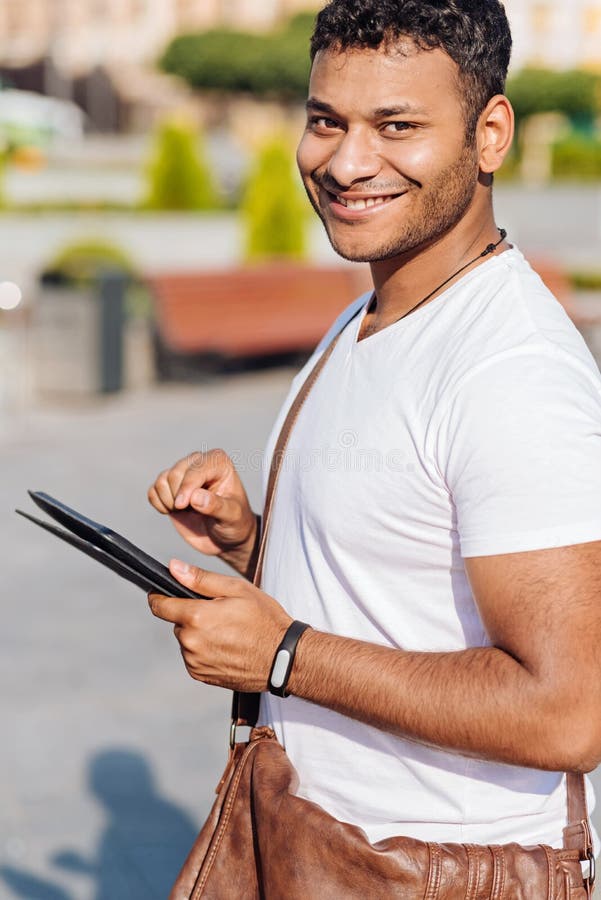 Portrait of Smiling Man that Posing on Camera Stock Image - Image of ...