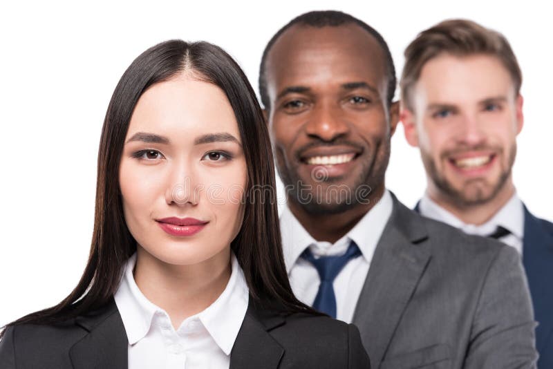 Portrait of Smiling Multicultural Young Business People Stock Image ... Portrait of Smiling Multicultural Young Business People Stock Image ...