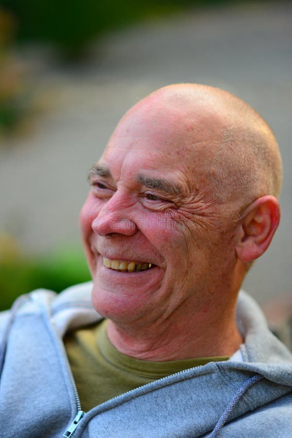 Head Shot Portrait of Smiling Old Man Stock Photo - Image of caucasian ...