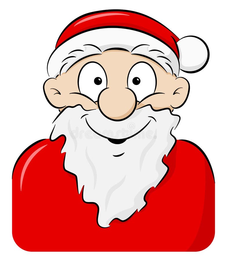 Portrait of a Smiling Santa Claus Stock Vector - Illustration of white ...