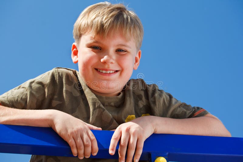 Portrait of a Smiling School Aged Boy Stock Photo - Image of aged ...