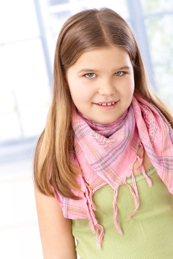 Portrait of Smiling Schoolgirl Stock Photo - Image of children, eight ...