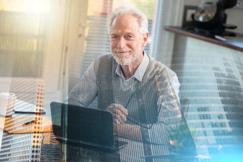 Portrait of Smiling Senior Businessman Multiple Exposure Stock Photo ... Portrait of Smiling Senior Businessman Multiple Exposure Stock Photo ...