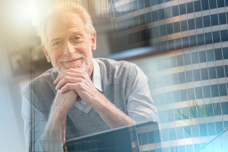 Portrait of Smiling Senior Businessman; Multiple Exposure Stock Image ... Portrait of Smiling Senior Businessman; Multiple Exposure Stock Image ...