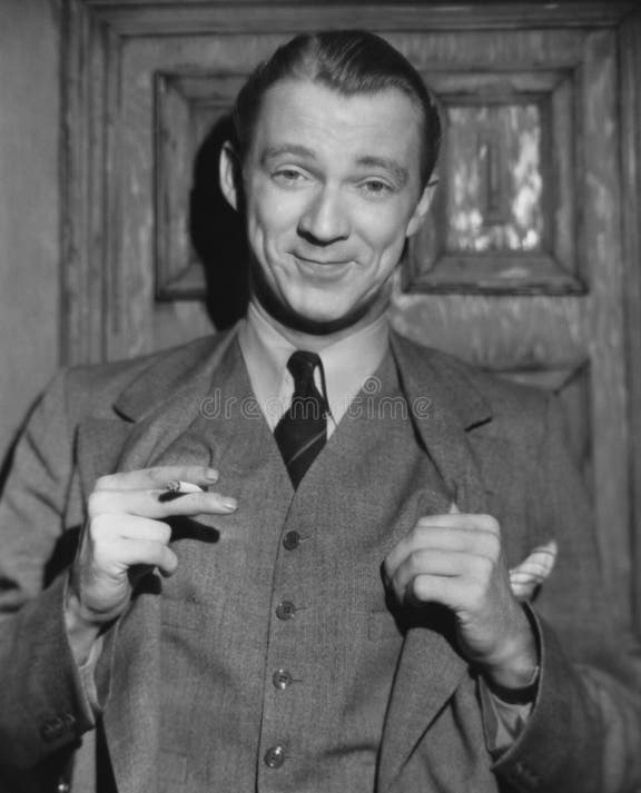 Portrait of Smiling Smug Man Stock Image - Image of confident ...