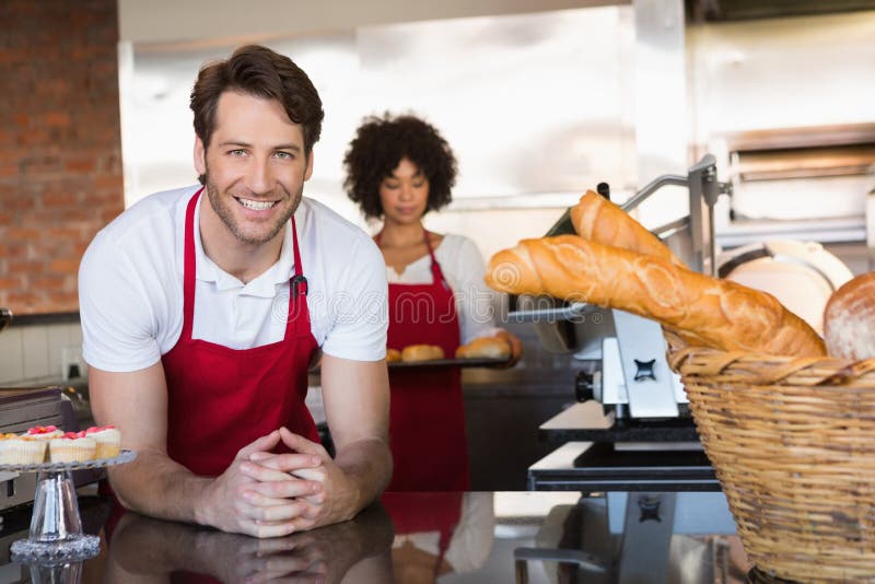 Waiter guy in uniform stock image. Image of male, attractive - 31025055