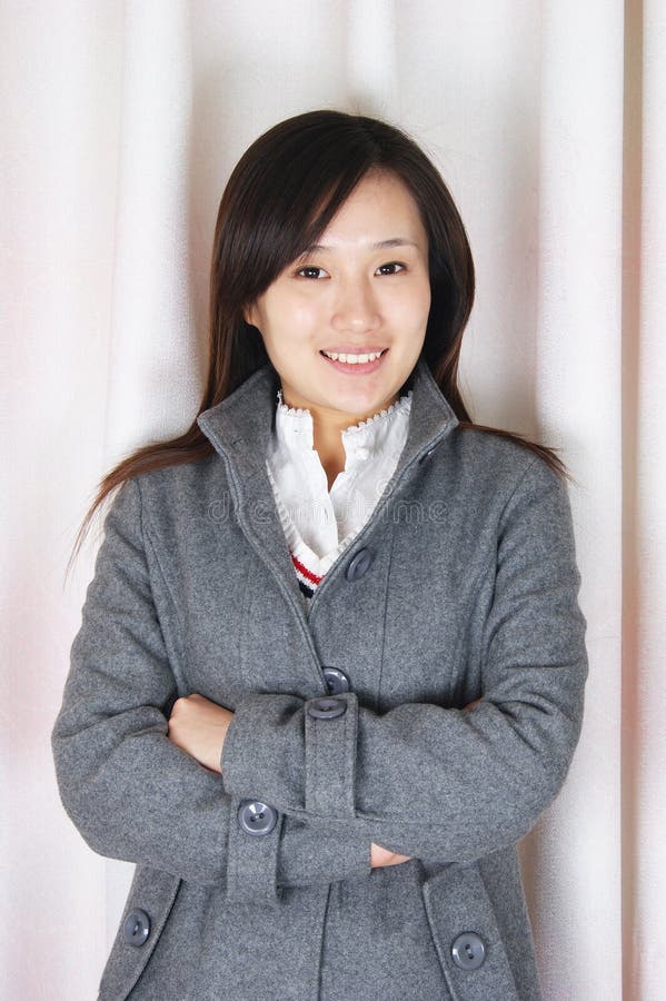 Portrait of smiling woman stock image. Image of feminine - 18517929