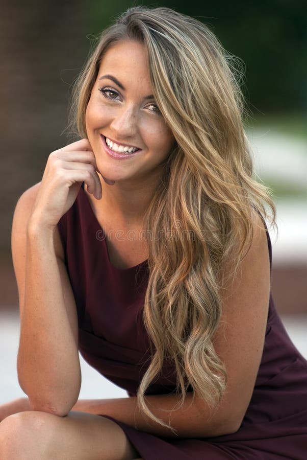 Portrait of smiling woman stock image. Image of model - 29211995