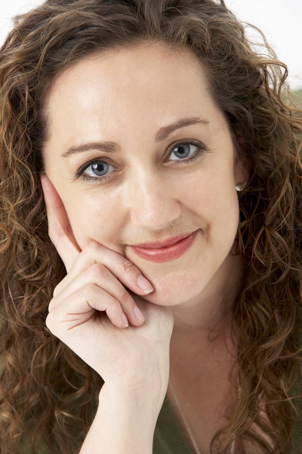 Portrait of Smiling Woman stock image. Image of beauty - 9816373