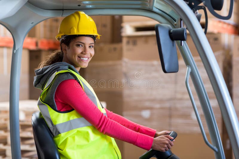 Portrait of Smiling Worker is Posing during Work Stock Photo - Image of ...