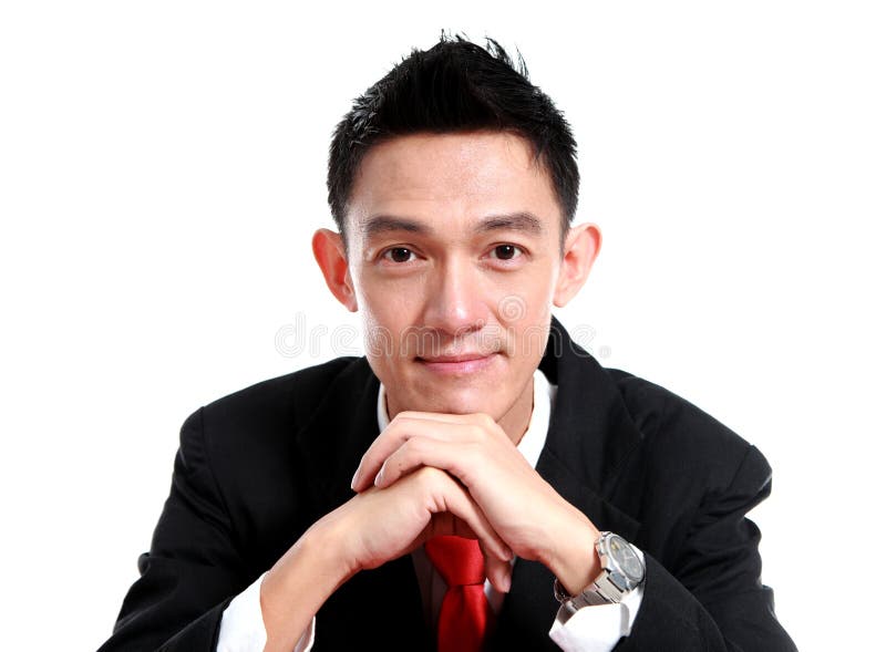 Portrait Of A Smiling Young Business Man, Isolated On White Back Stock ...