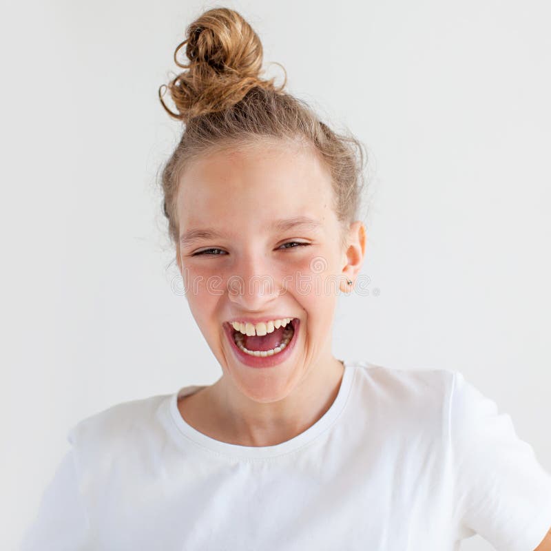 Portrait Smiling Young Girl Teen Stock Photo - Image of model, positive ... Portrait Smiling Young Girl Teen Stock Photo - Image of model, positive ...