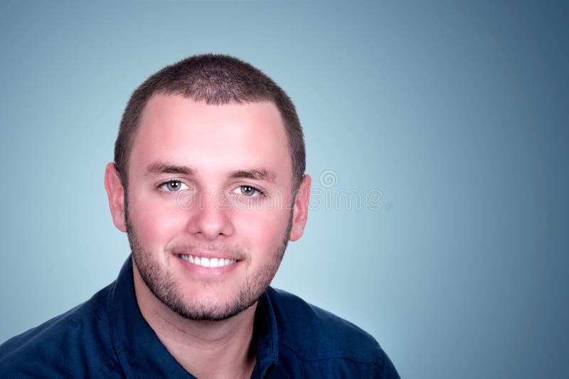 Portrait of Smiling Young Man Stock Photo - Image of friendly ...
