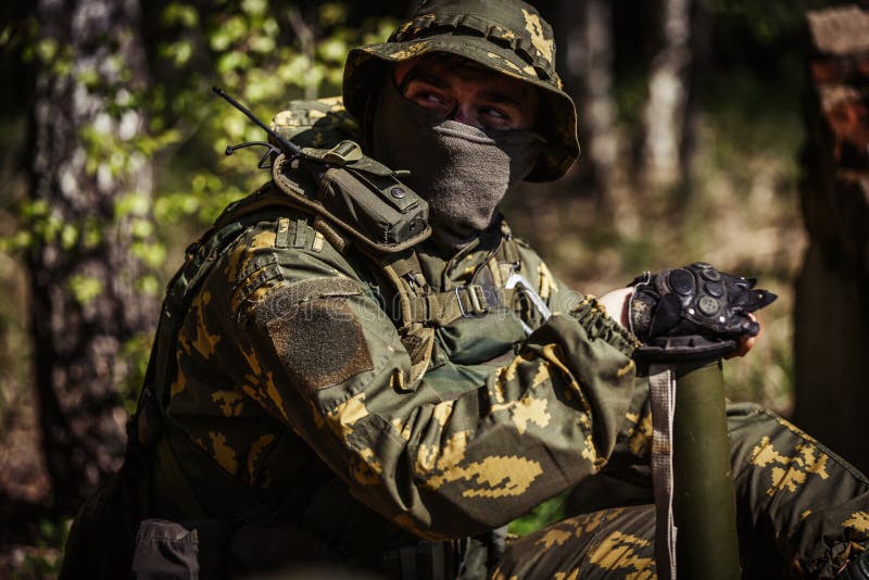 Portrait of Soldier in Uniforms Stock Photo - Image of fire, background ...