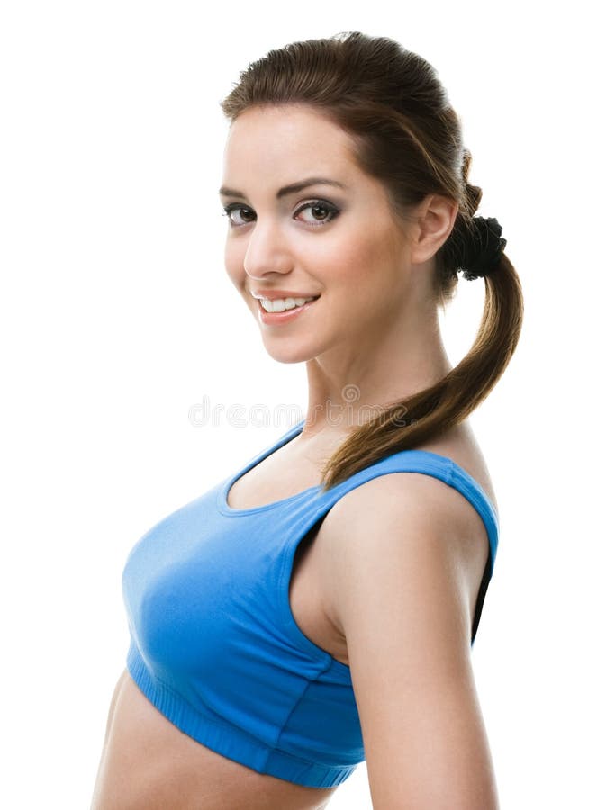 Portrait of a sporty woman stock image. Image of brown - 28882301