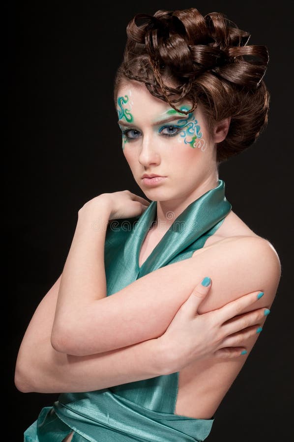 Portrait of sprite girl stock image. Image of creativity - 16348233