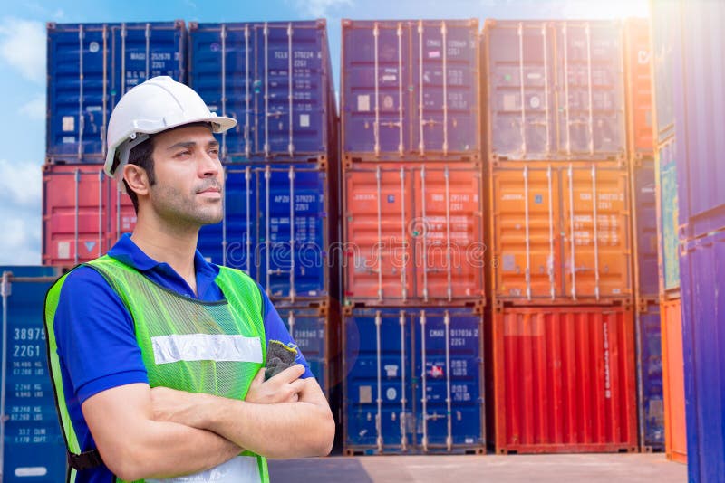 A Portrait of a Shipping Engineer Stock Image - Image of hardhat ...