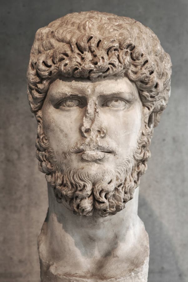 Head Of Roman Emperor Lucius Verus Stock Photo - Image of athens ...