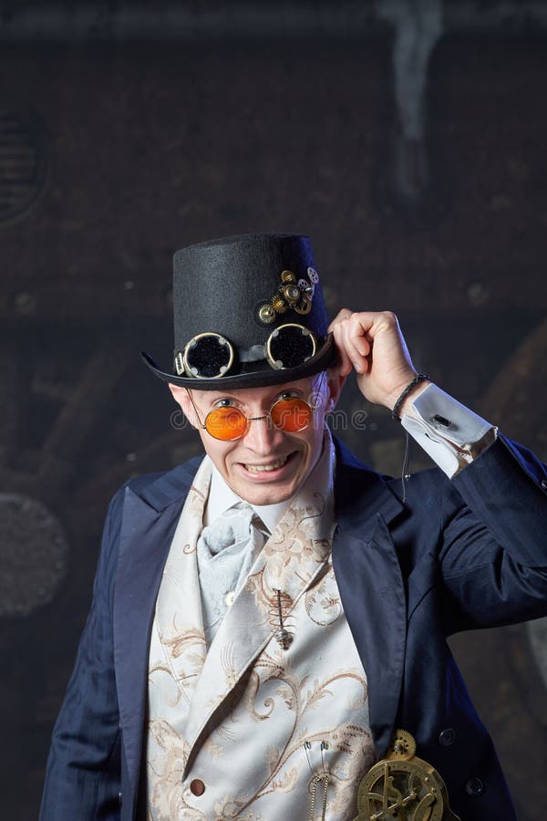 Man S Portrait in Steam Punk Style Stock Image - Image of jewelry ...