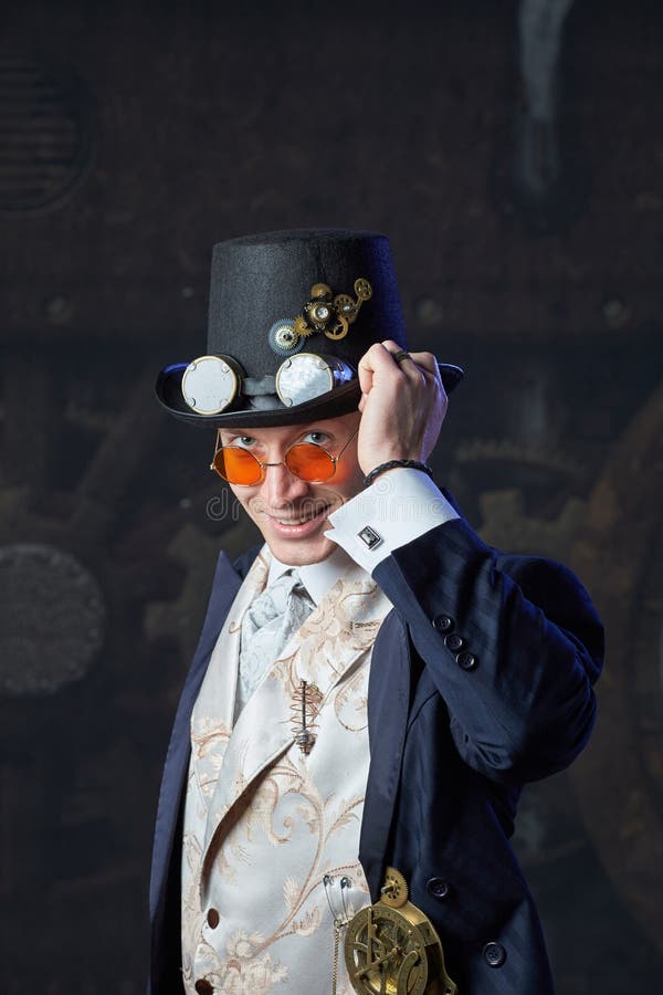 Man S Portrait in Steam Punk Style Stock Image - Image of jewelry ...