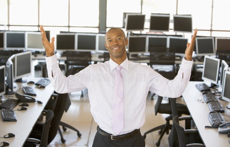 Portrait of a Stock Trader stock image. Image of exchange - 10970631