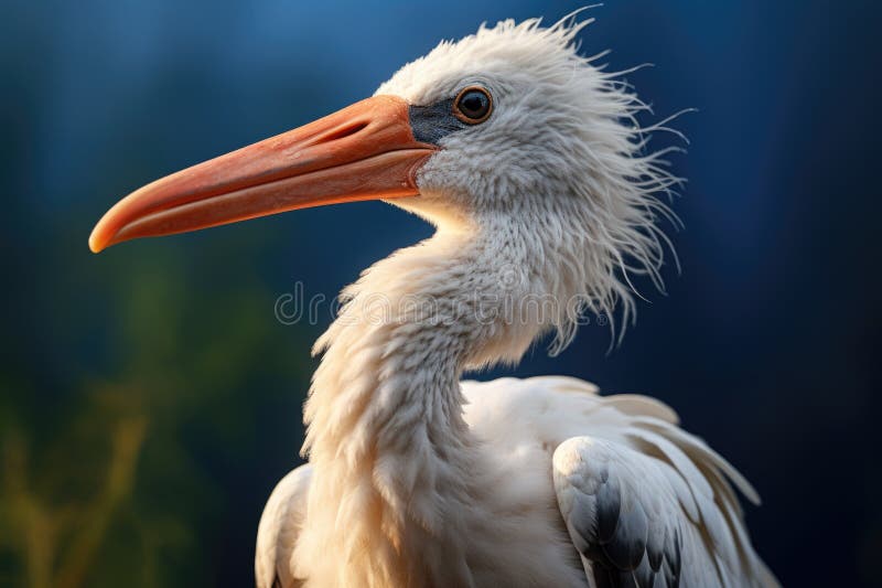 Portrait of a Stork Bird in the Wild Stock Photo - Image of wind ...
