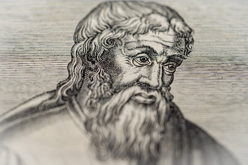 Portrait of Strabo from a History Book. Editorial Photography - Image ...