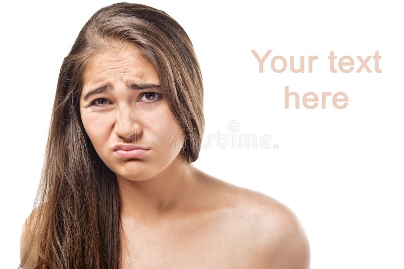 Portrait of a Stressed Out Young Woman Stock Photo - Image of closeup ...