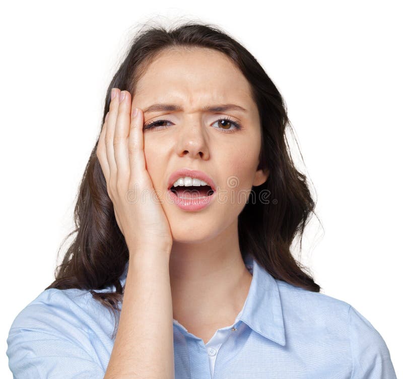 Portrait of a Stressed Woman Stock Photo - Image of closeup, problems ...