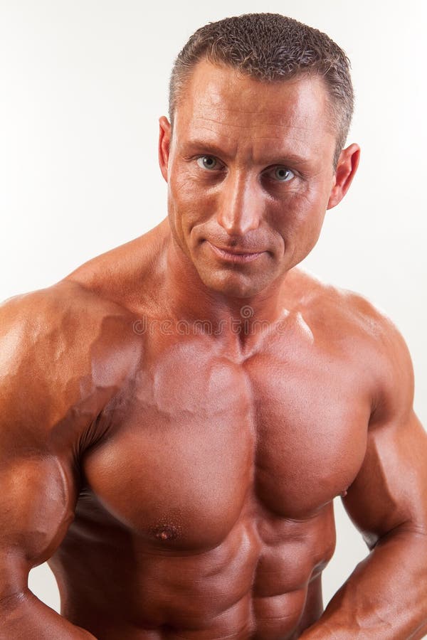 Portrait of Strong Handsome Man - Studio Shot Stock Image - Image of ...