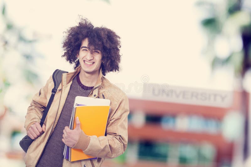Portrait of Student with Backpack Stock Image - Image of college ...