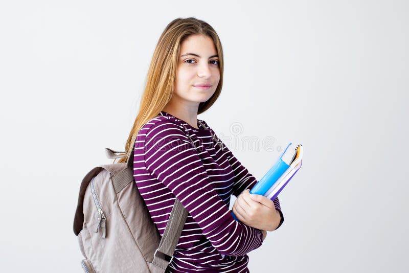 Portrait of Student Girl on Stock Image - Image of education ...