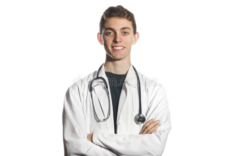 Portrait of Student Male Doctor Stock Image - Image of confident ...
