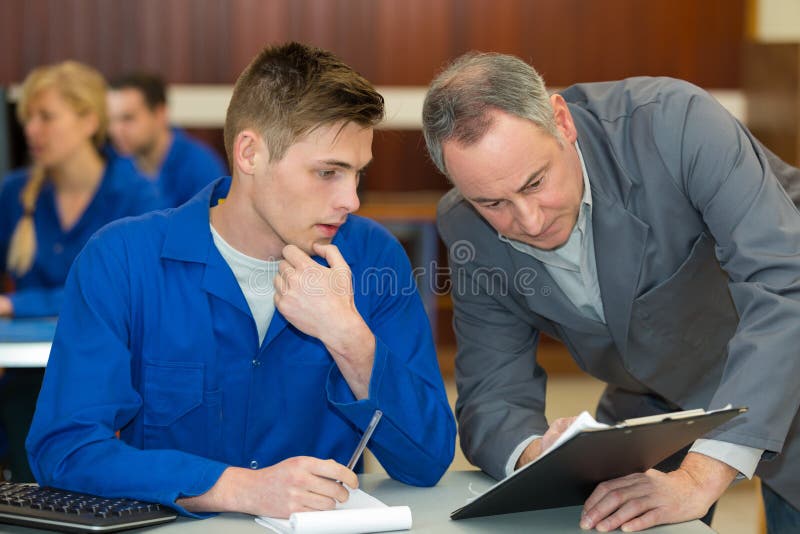 Portrait Student Mechanic in Classroom Stock Photo - Image of repairman ...